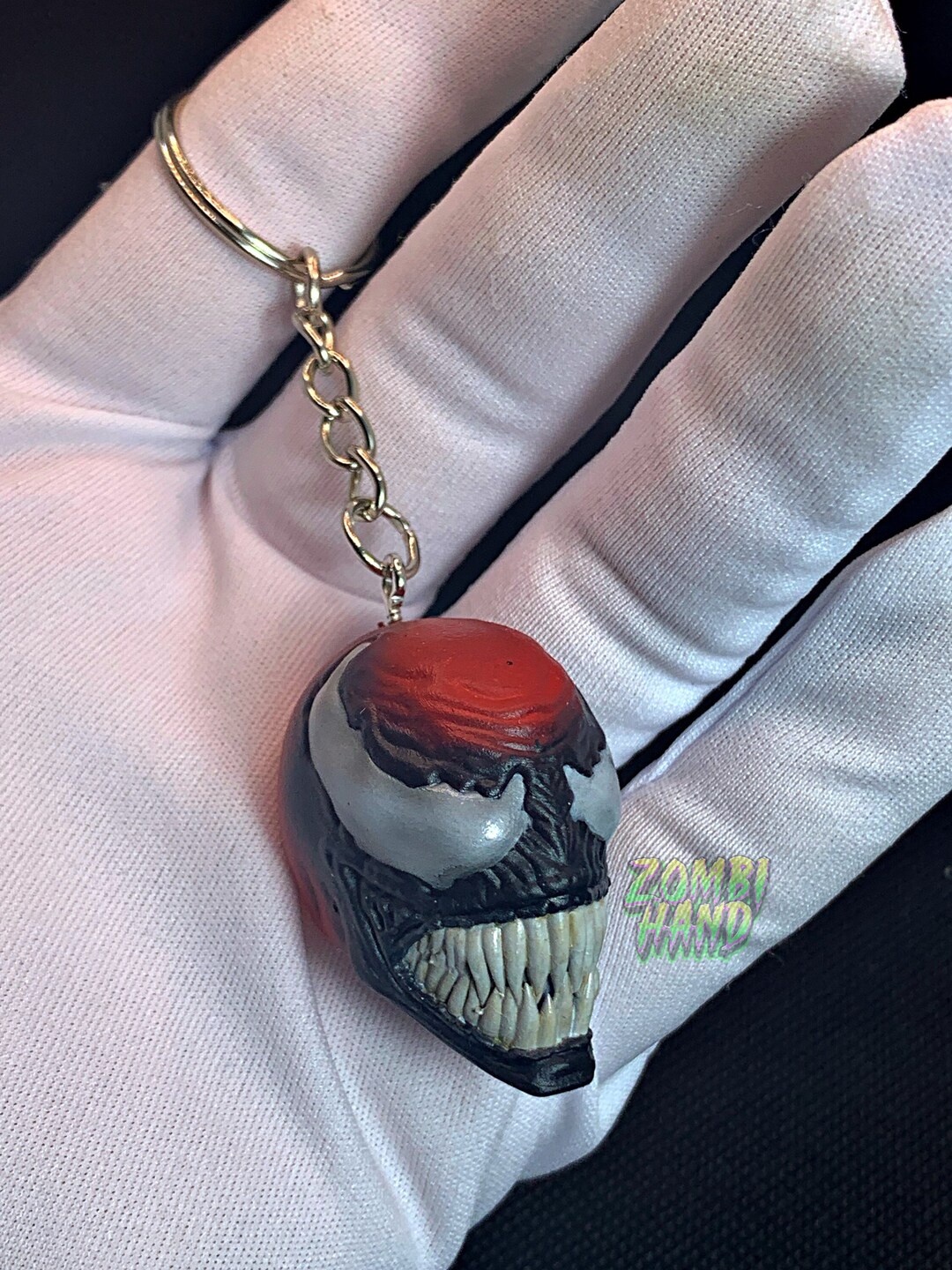 Venom Symbiote Head Helmet Keychain Keyring, Symbiote Keychain, Venom ...
