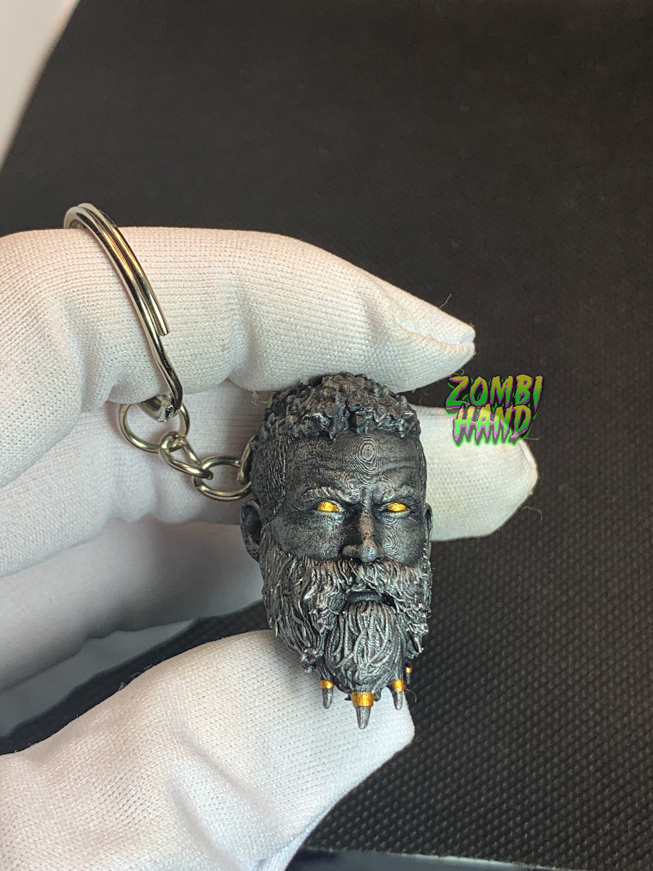 God of War Baldur Head Keychain, God of War Keychain, Gow Keyring ...