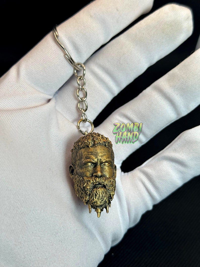 God of War Baldur Head Keychain, God of War Keychain, Gow Keyring ...