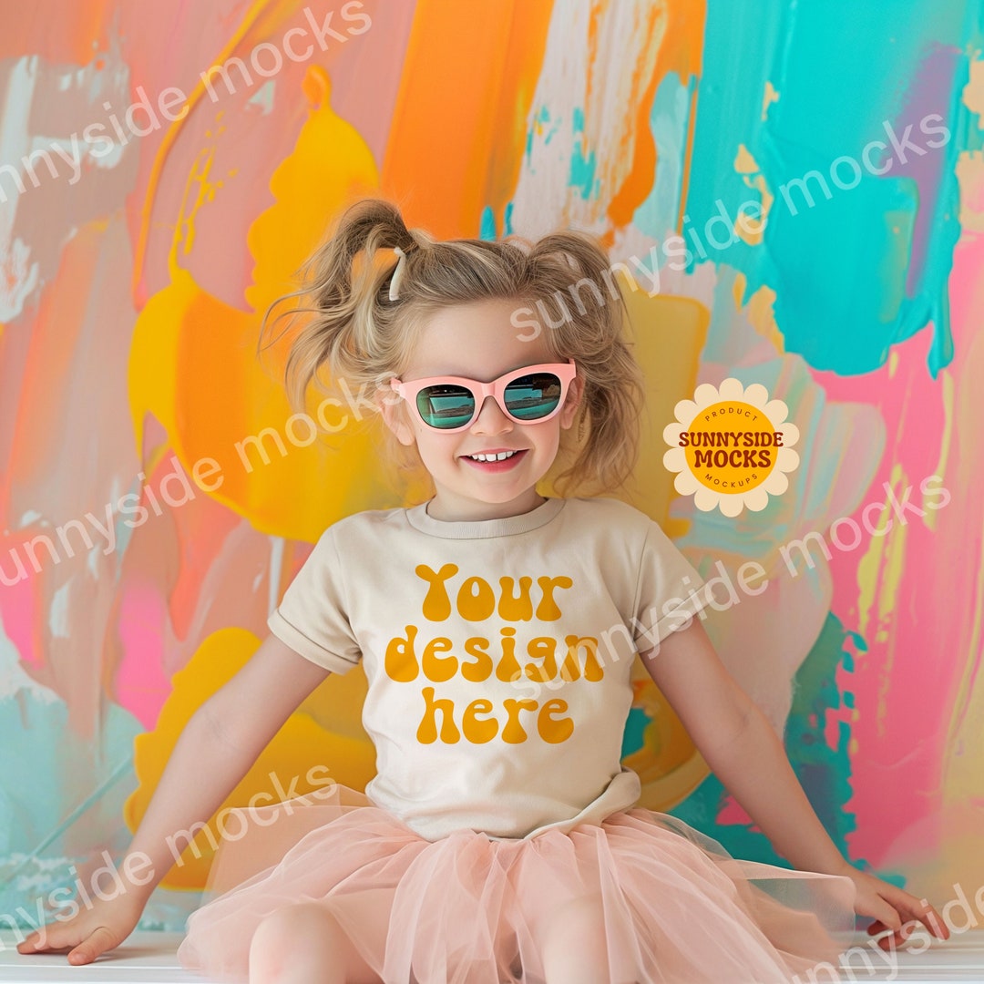 Rabbit Skins 3321 Mock, Kids Natural T Shirt Mock Up, Toddler Mockup ...