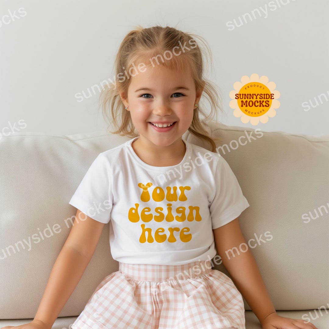 3301t Rabbit Skins Mock, Kids White T Shirt Mock Up, Toddler Mockup ...