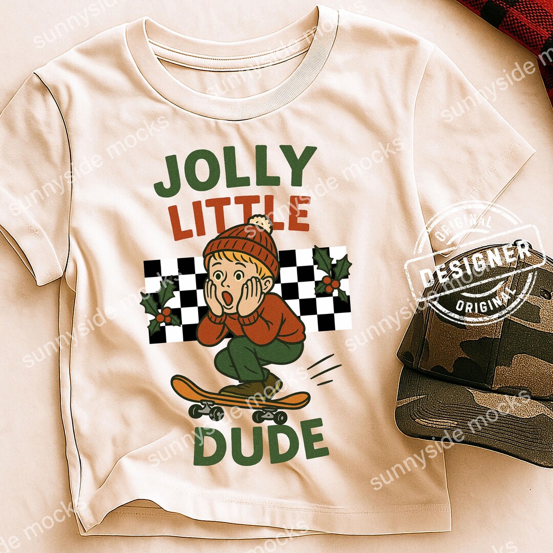 Home Alone Christmas Png, Boys Jolly Little Dude Christmas PNG Shirt ...