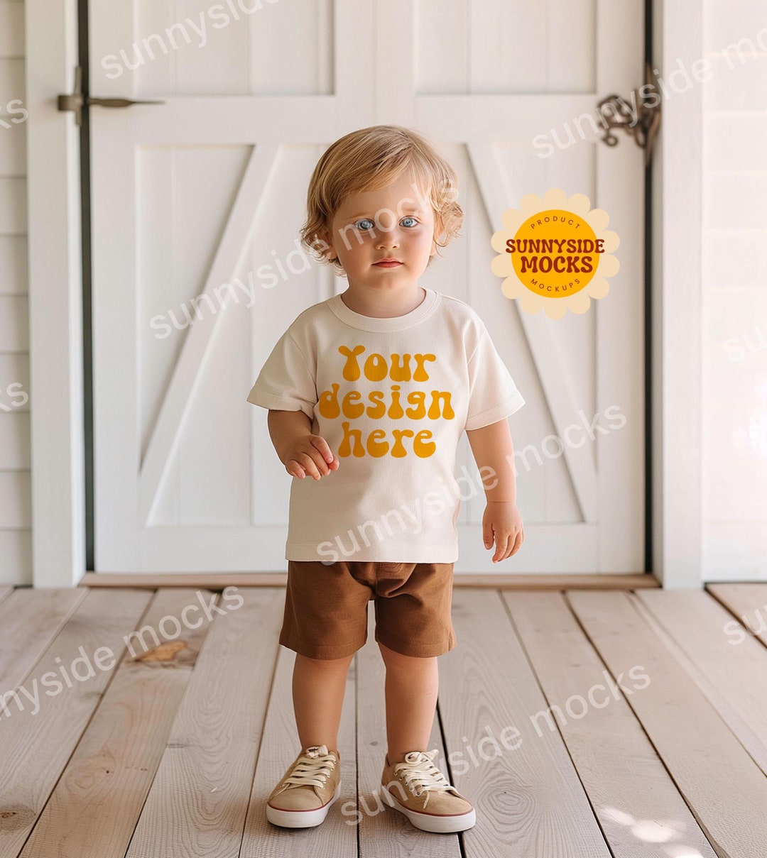 3301t Rabbit Skins Mock, Kids Natural T Shirt Mock Up, Toddler Mockup ...