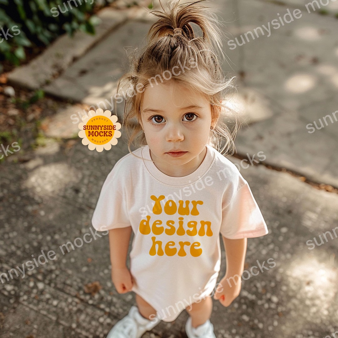 Rabbit Skins 3321 Mock, Kids Blush T Shirt Mock Up, Toddler Mockup ...