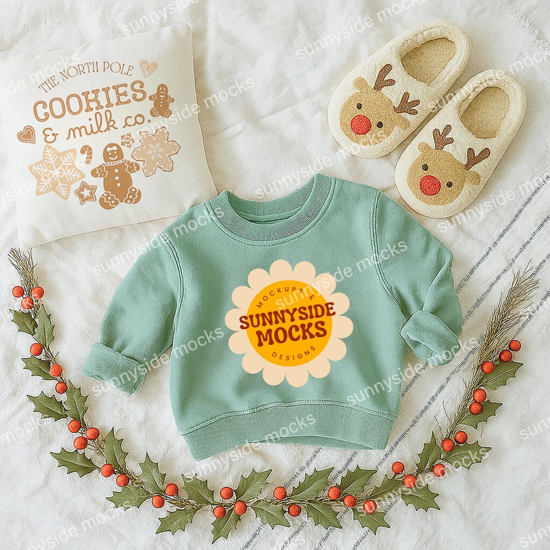 3317 Rabbit Skins Mock Up, Toddler Sweatshirt Mockup, Kids Xmas Mock ...