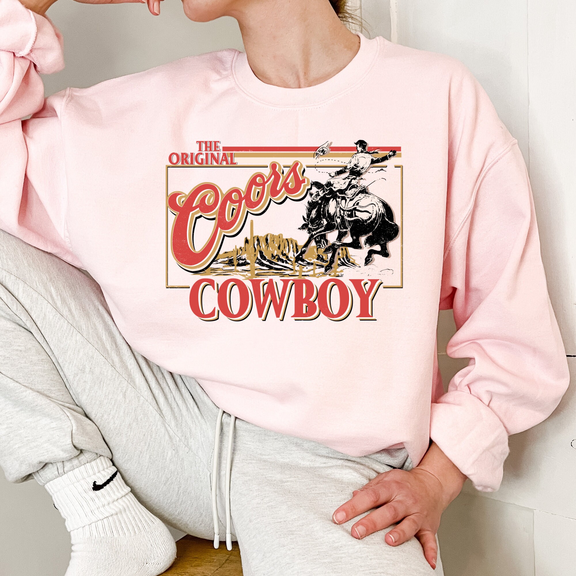 Coors Original Cowboy Heather Colors Sweatshirt, Heather Colors Western ...
