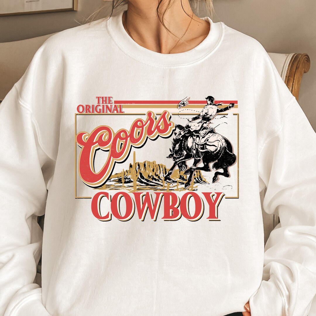 Coors Original Cowboy Heather Colors Sweatshirt, Heather Colors Western ...