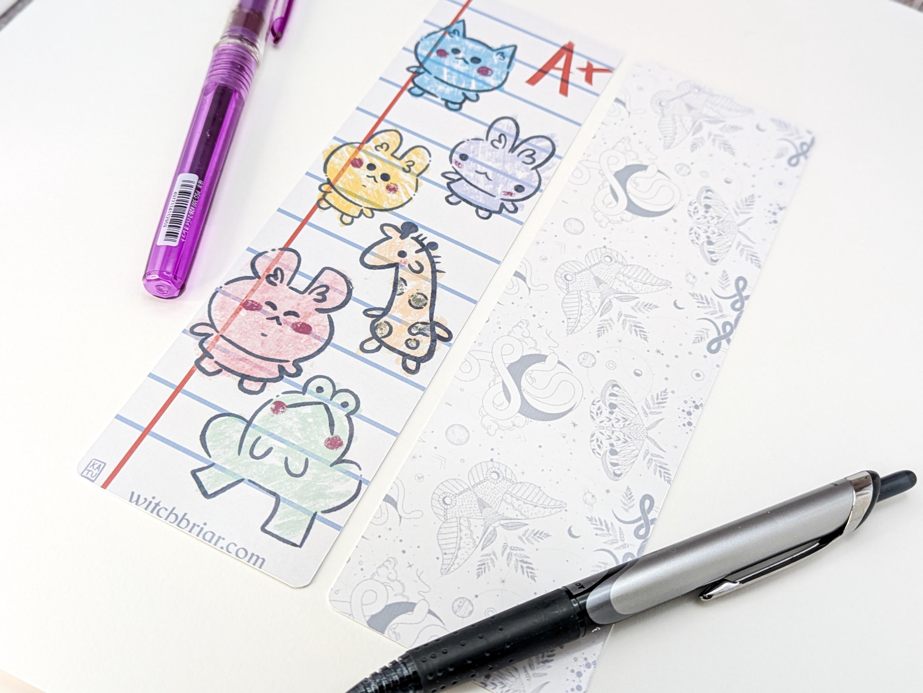 Dumb Lil Guys - Whimsical Childlike Art Bookmark - Glossy Cardstock ...