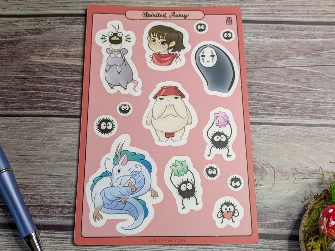 Spirited Away Sticker Sheets - Cute Studio Ghibli-inspired Stickers - Etsy
