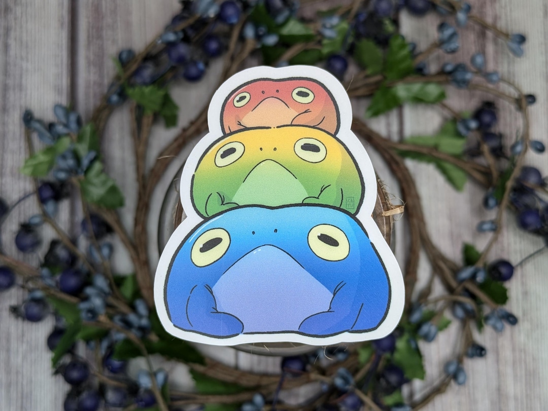 Pride Frogs, Frog Pile Vinyl Sticker for Laptop or Water Bottle - Etsy