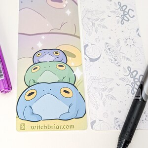 Stacked Frogs Bookmark - Kawaii Aesthetic - Glossy Cardstock - Etsy
