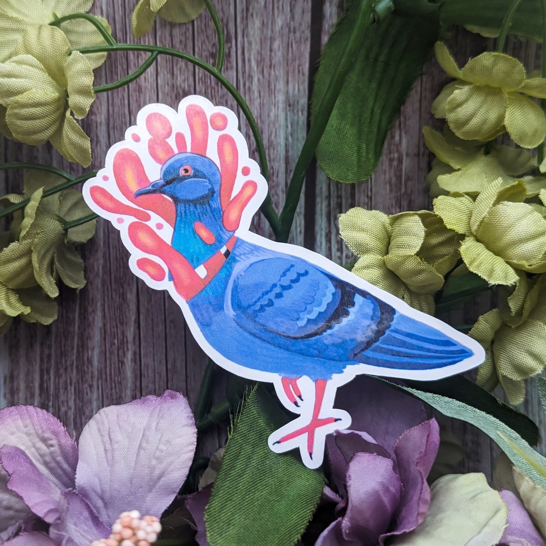 Pigeon Head - Birds Aren't Real Sticker, Stickers for Bird Lovers ...