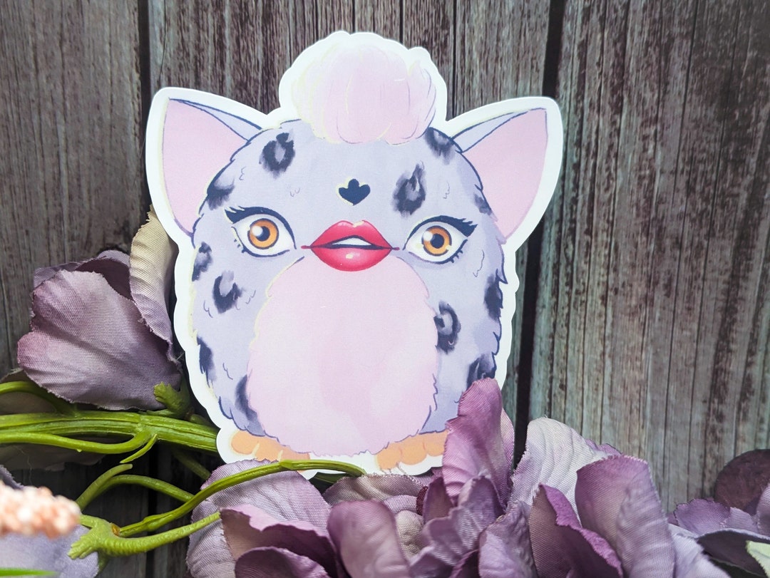 Cursed Creature Sticker - Eyes and Lips Emoji Furb, Waterproof Vinyl ...