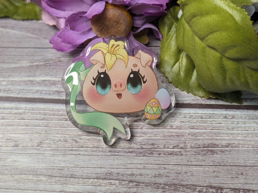 Ostara Pig Wheel of the Year Seasonal Celebrations Animal Acrylic Pins ...