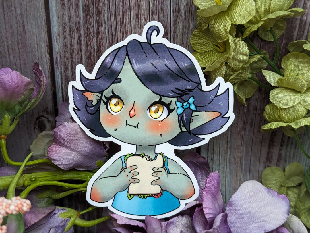 Cute Goblin Girl - Vinyl Deco Stickers for Laptop or Water Bottle - Etsy