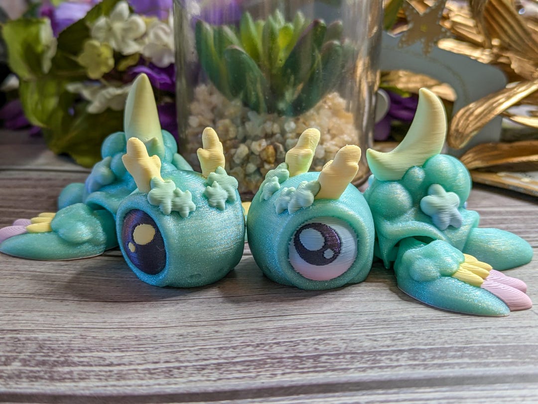 Celestial Dreamy Turtles 3D Printed Cute Figurine, Dream Turtles by ...