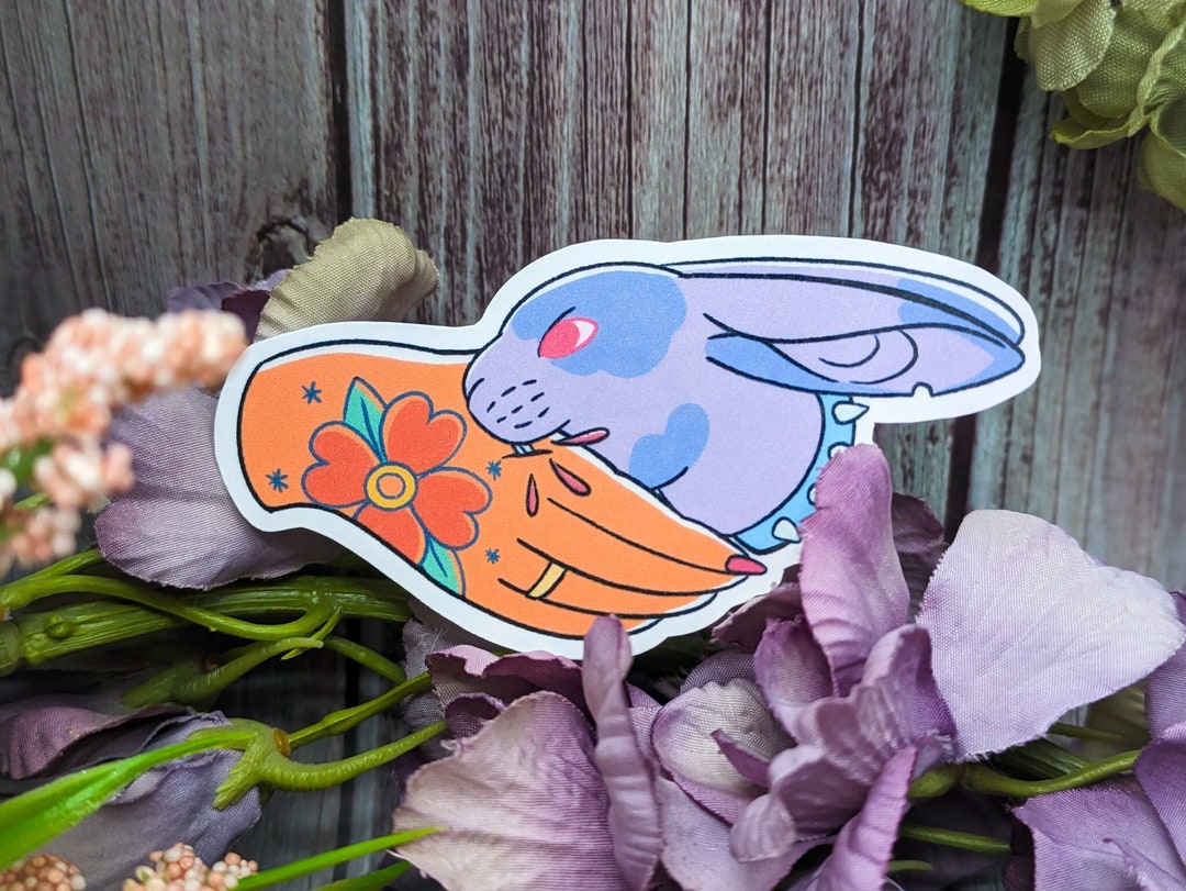 No Touchie - Fierce Rabbit Sticker, Animal Stickers for Laptop or Water ...