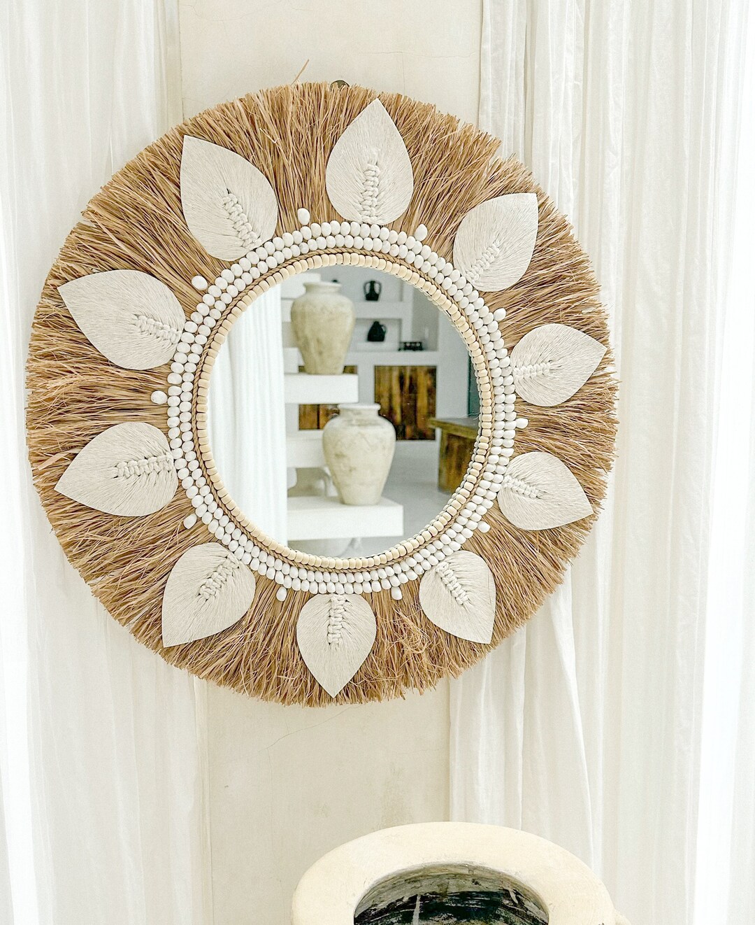 Oasis: Balinese Round Mirror - Etsy