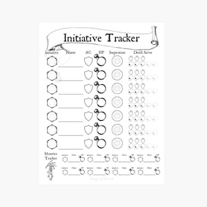 Initiative Tracker (digital) - Battle, PC, and Monster Tracker - Dnd ...