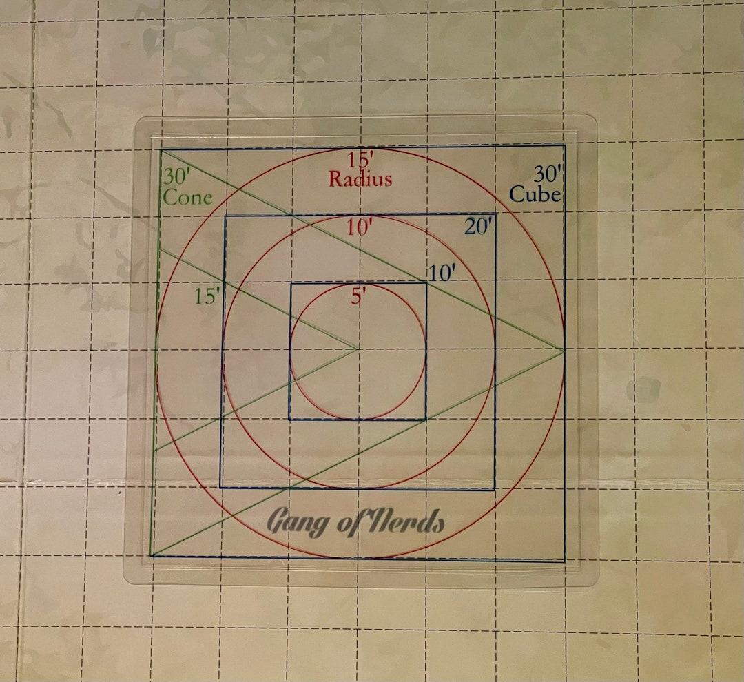 Spell Area of Effect (aoe) Template for Dnd, Pathfinder, or TTRPG ...
