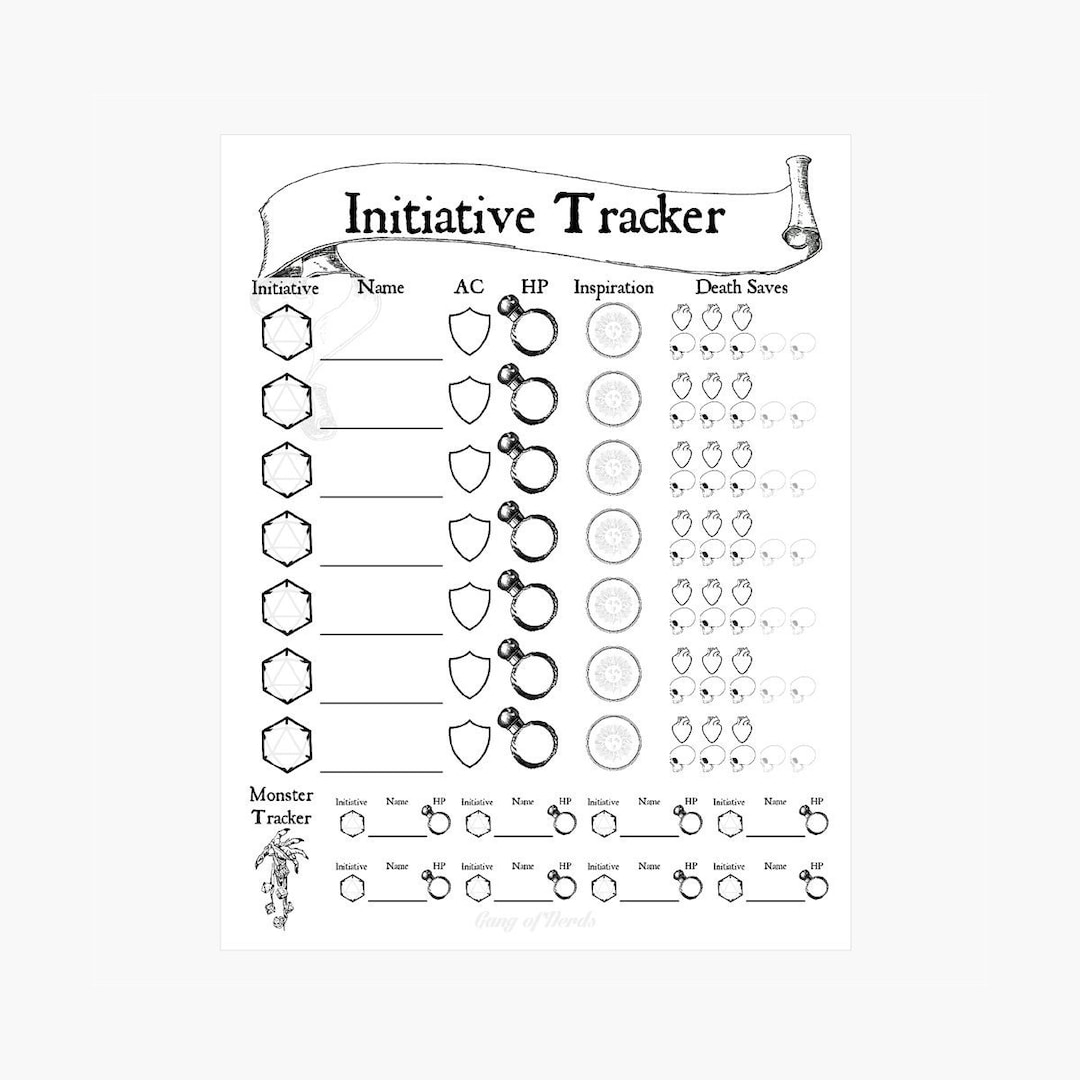 Initiative Tracker (digital) - Battle, PC, and Monster Tracker - Dnd ...