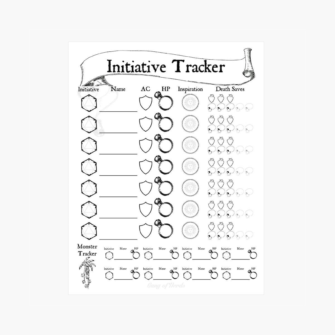 Initiative Tracker (digital) - Battle, PC, and Monster Tracker - Dnd ...