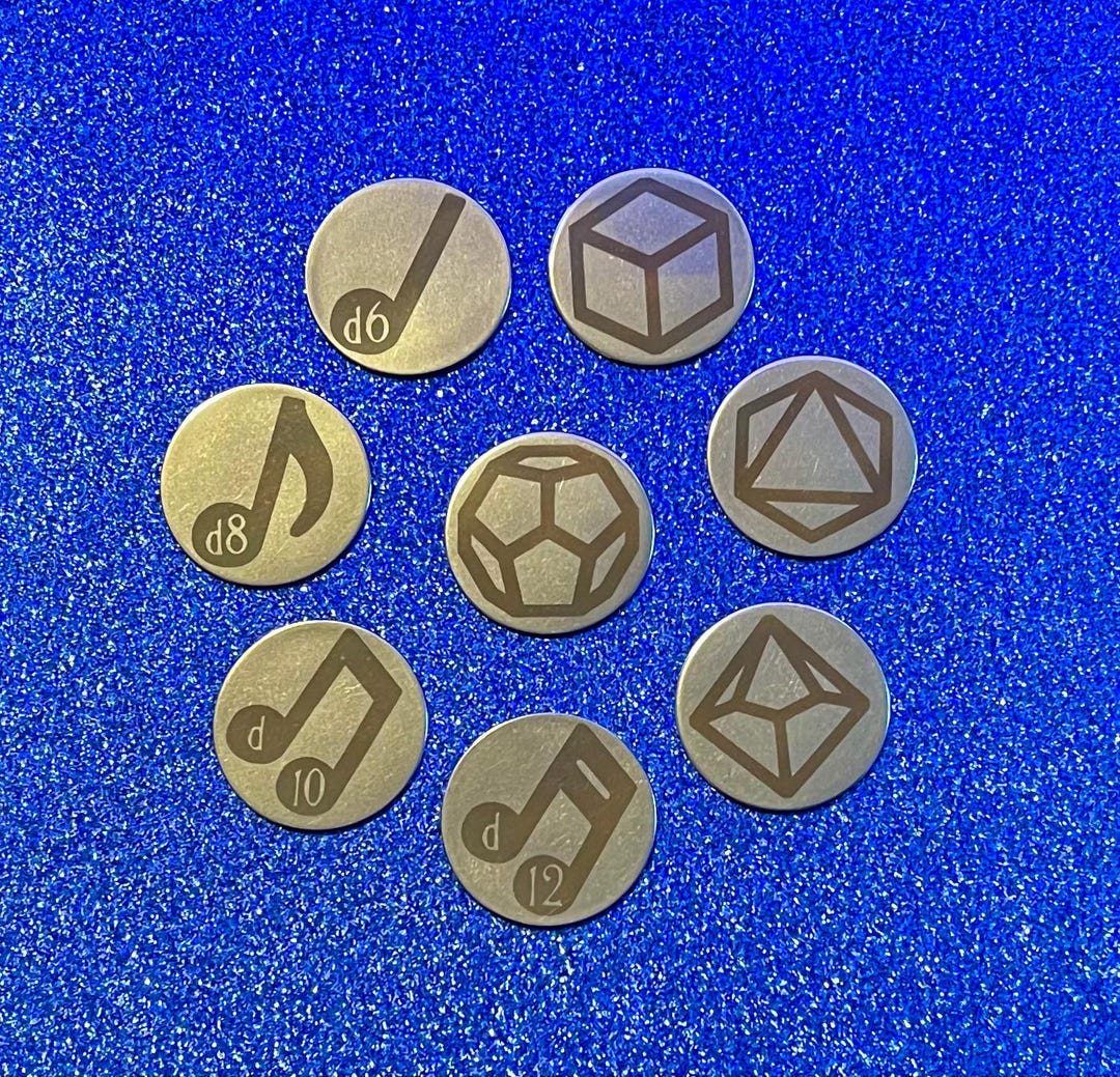 Bardic Inspiration Stainless Steel Tokens for Dnd and Ttrpgs - Etsy