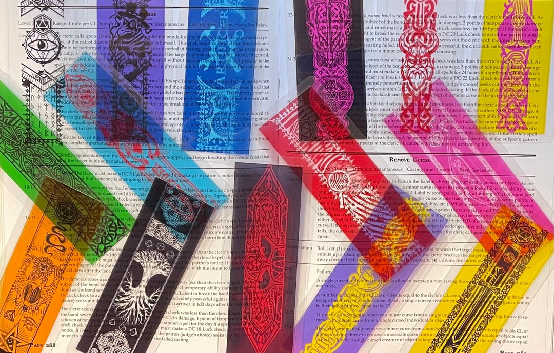Personalized Dnd, Pathfinder, or RPG Class - Clear Bookmark - Etsy