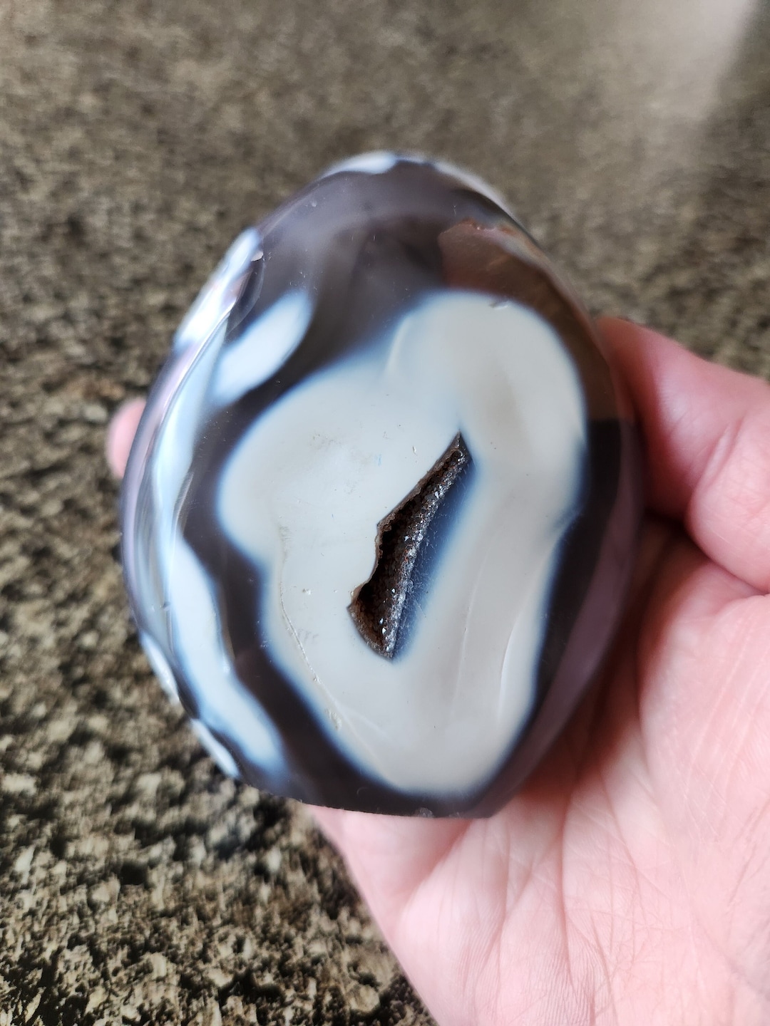 Pretty Orca Agate Crystal Flame With Buttery High Polish Rare, With ...