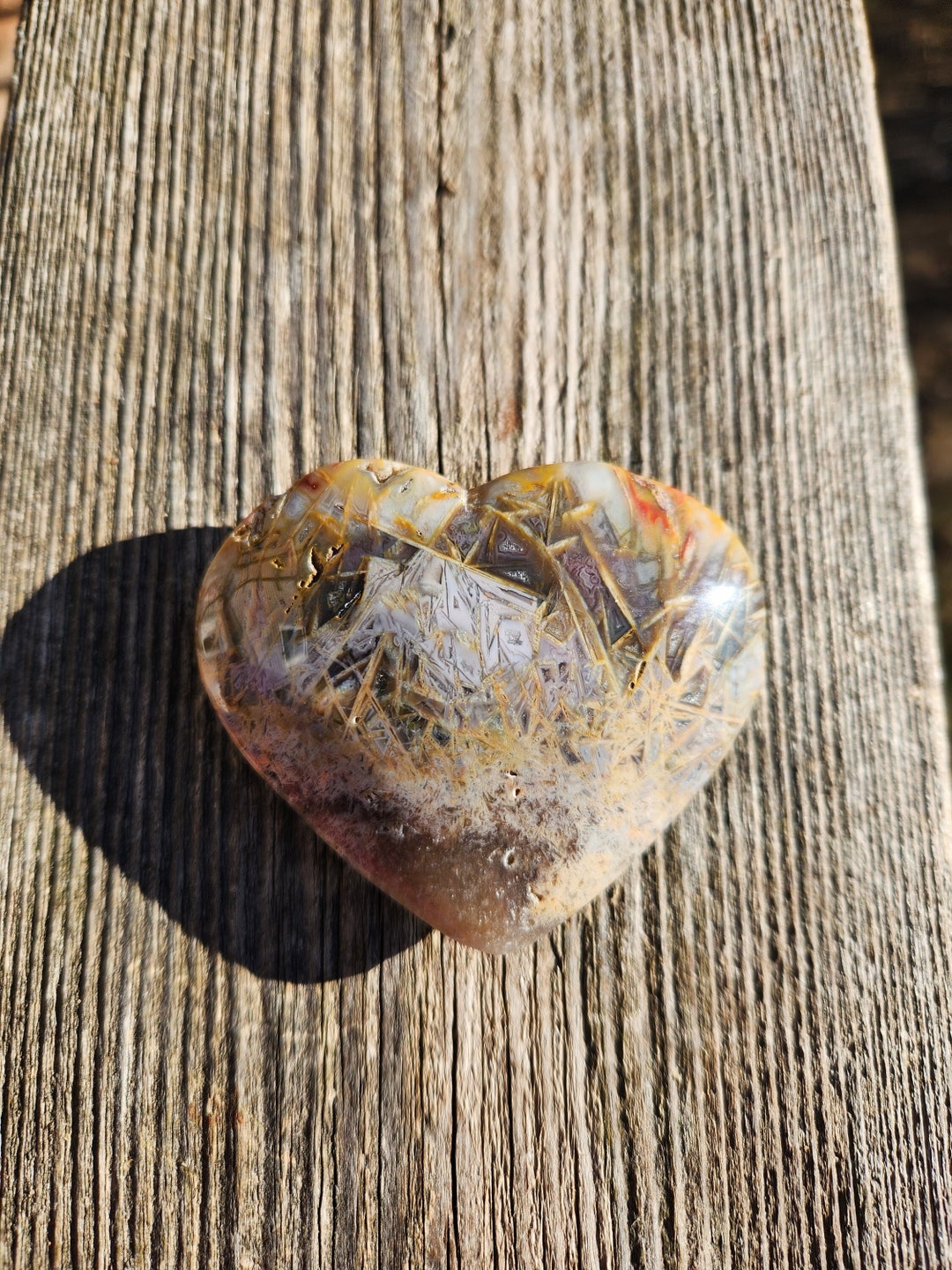 Gorgeous Druzy High Polished Bahia Jasper Crystal Heart - Etsy