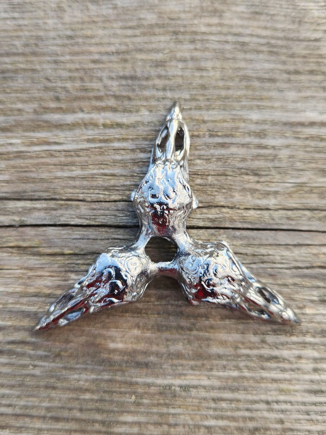 3 Raven Skull Shiny Silver Crystal Sphere Holder - Etsy