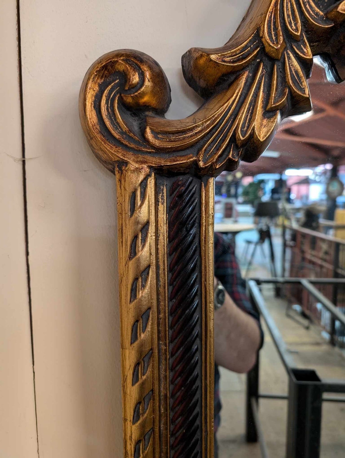 Large Mirror With Ornate Gold/bronze Coloured Frame - Etsy UK