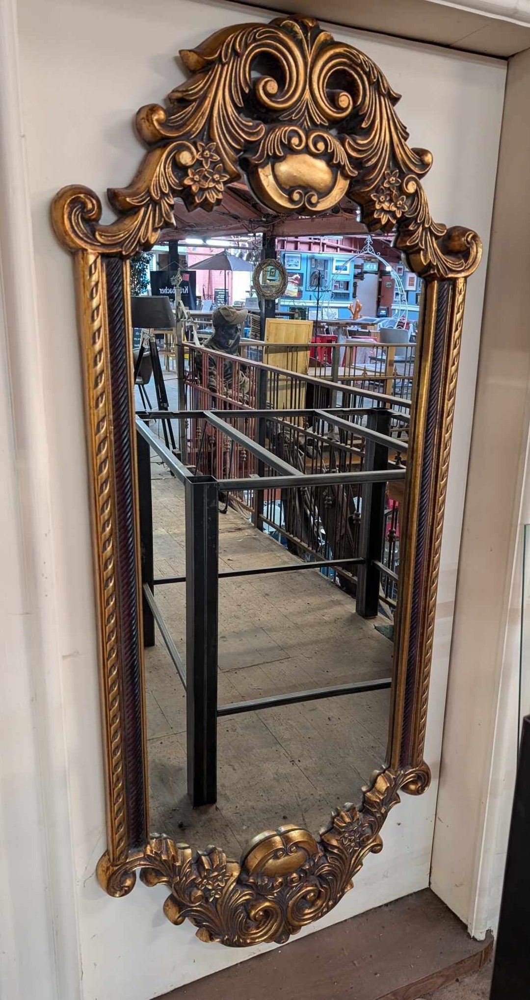 Large Mirror With Ornate Gold/bronze Coloured Frame - Etsy UK
