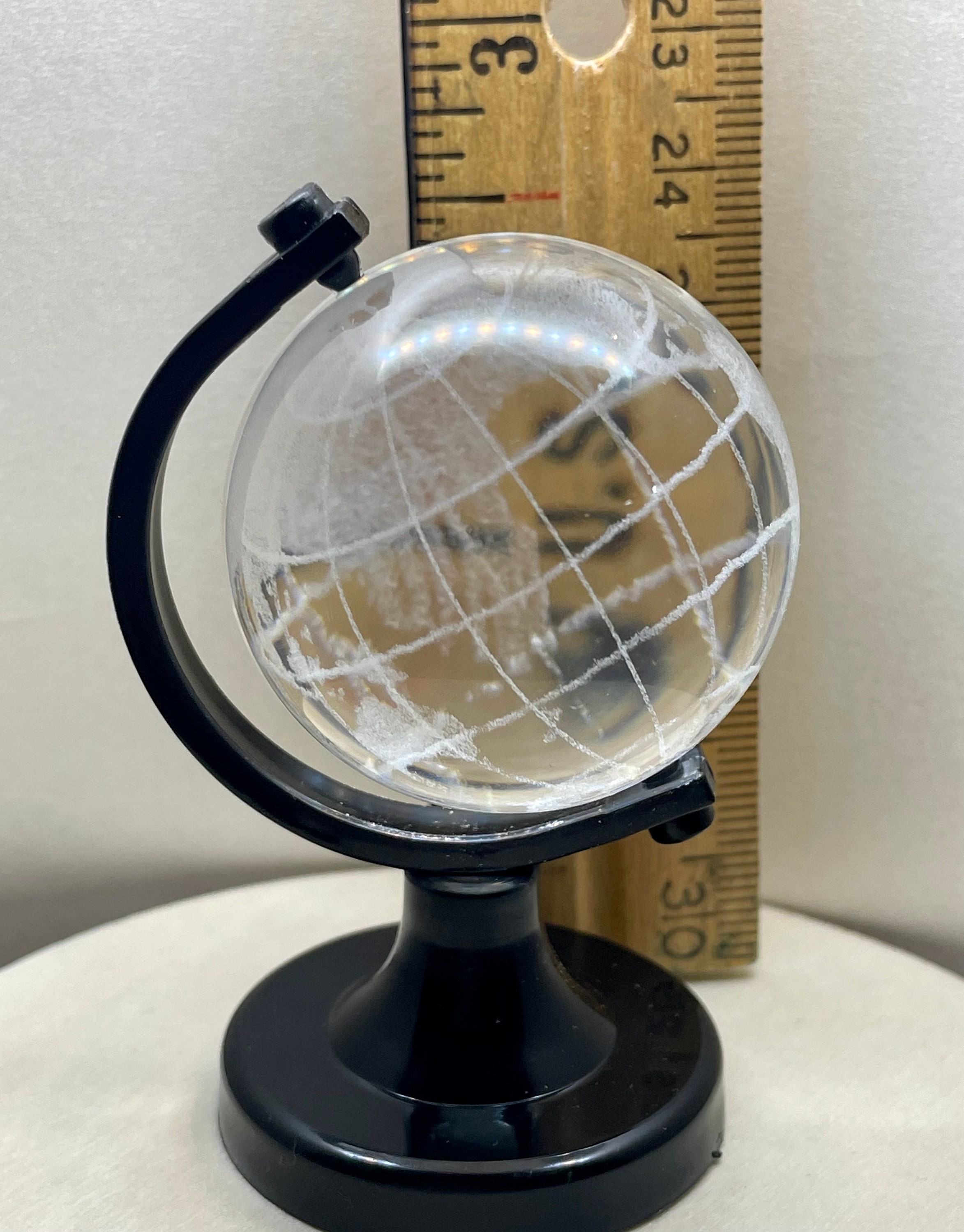 FREE SHIPPING Etched Glass World Globe for 1:6 Scale Use, Dollhouse ...