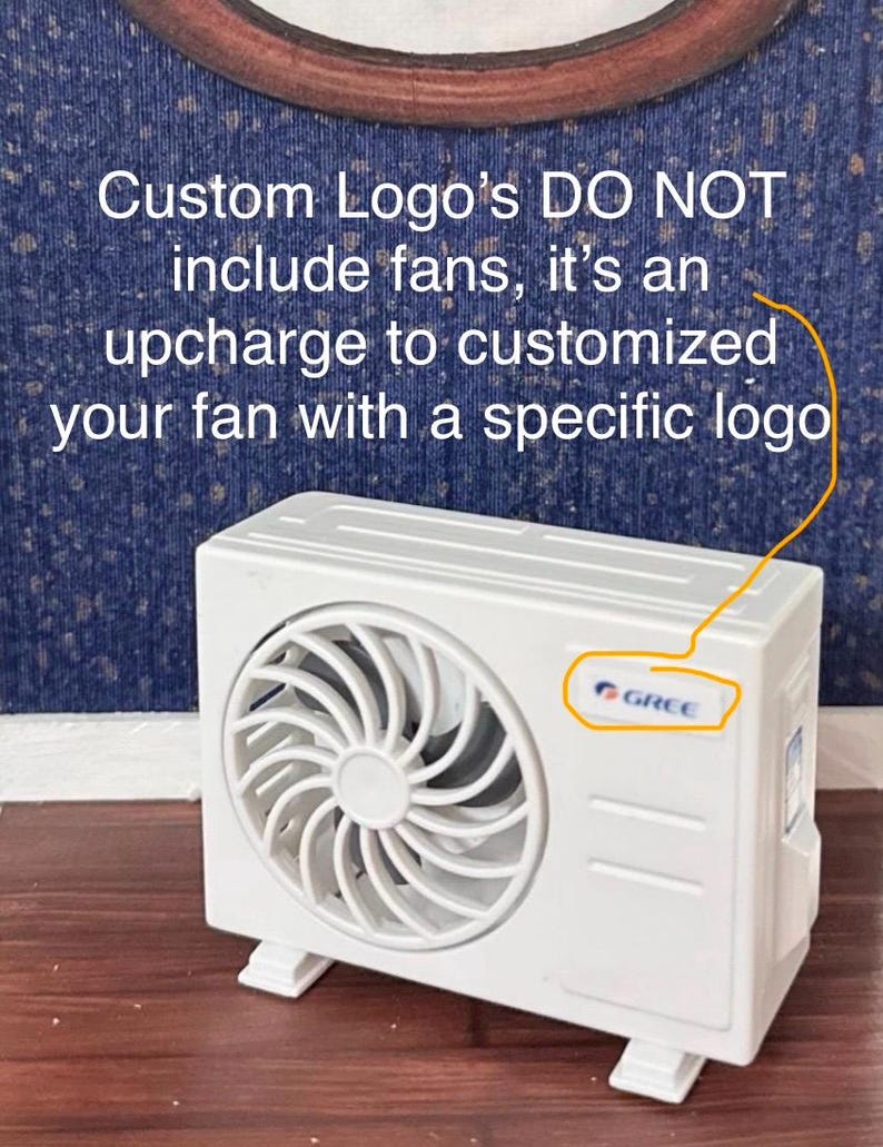 Miniature Dollhouse Mini Split Air Conditioner, Box Fan, Wall Fan, Heat ...
