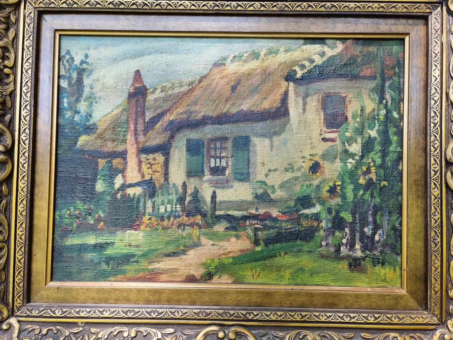 Beautiful Oil Painting, Very Old. Cottage. - Etsy