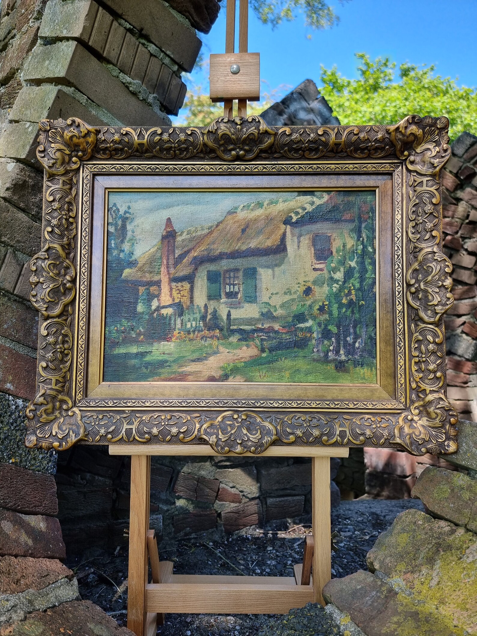 Beautiful Oil Painting, Very Old. Cottage. - Etsy