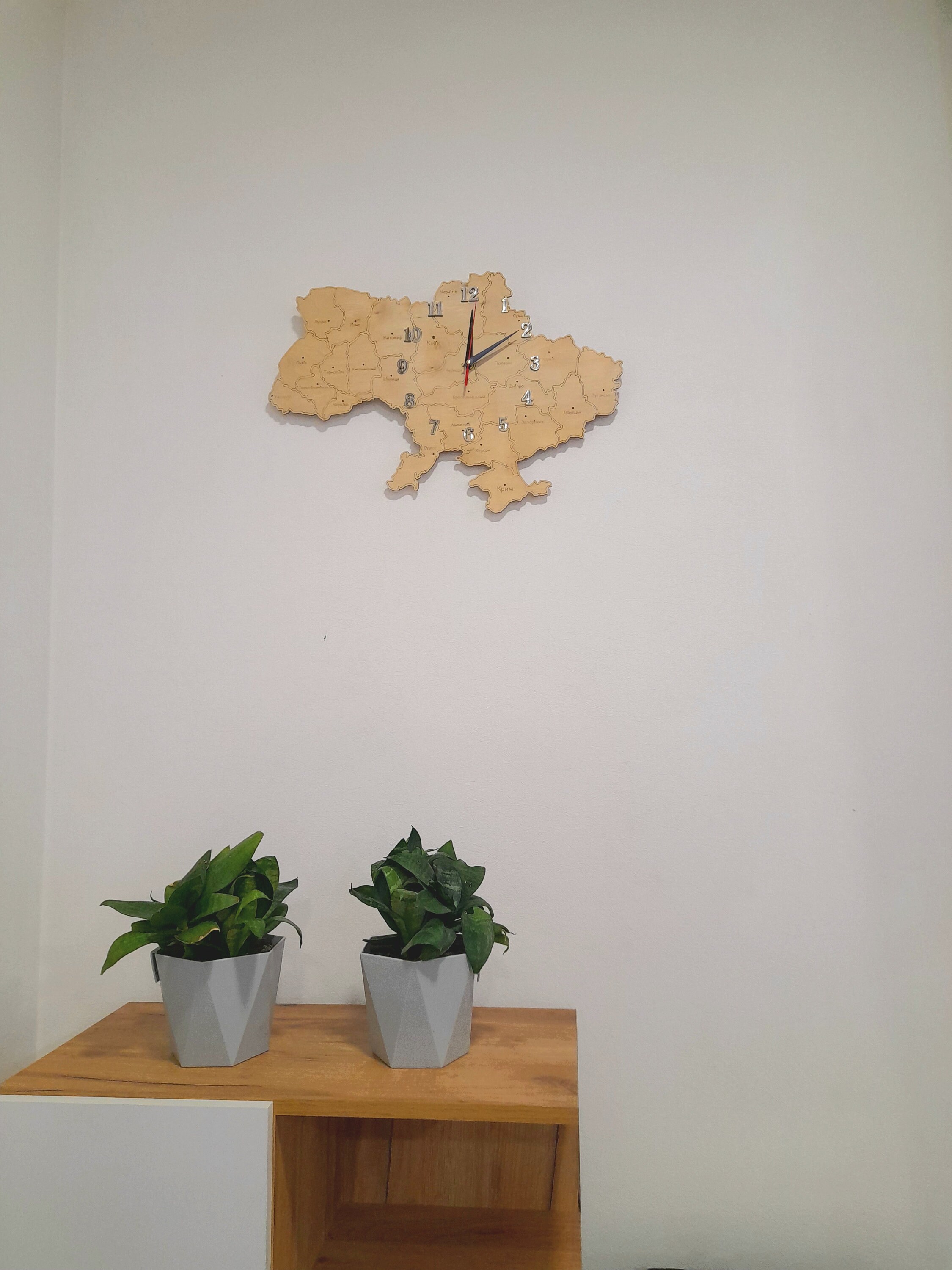 Patriotic Wall Clock Map of Ukraine 50 by 33 - Etsy
