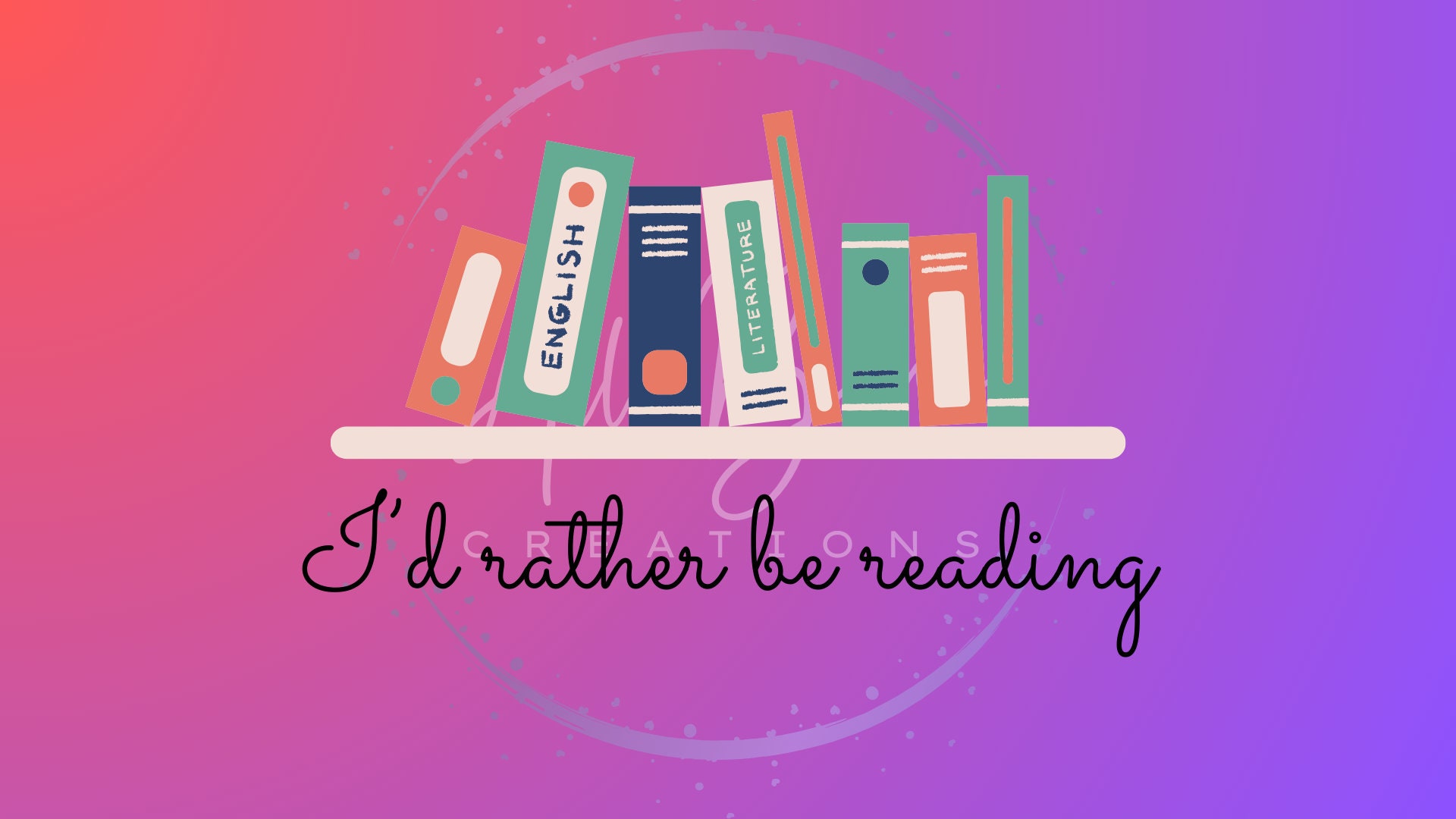 I'd Rather Be Reading Desktop Wallpaper | Cute Wallpaper | Laptop ...