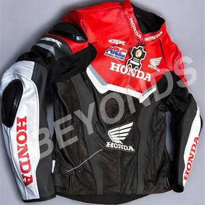HONDA Customizable Beautiful Red CBR Antique Racing Motorcycle Leather ...