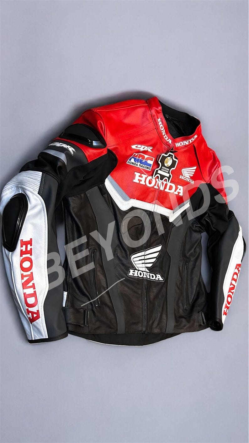 HONDA Customizable Beautiful Red CBR Antique Racing Motorcycle Leather ...
