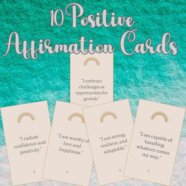 Affirmation Cards Printable - Etsy