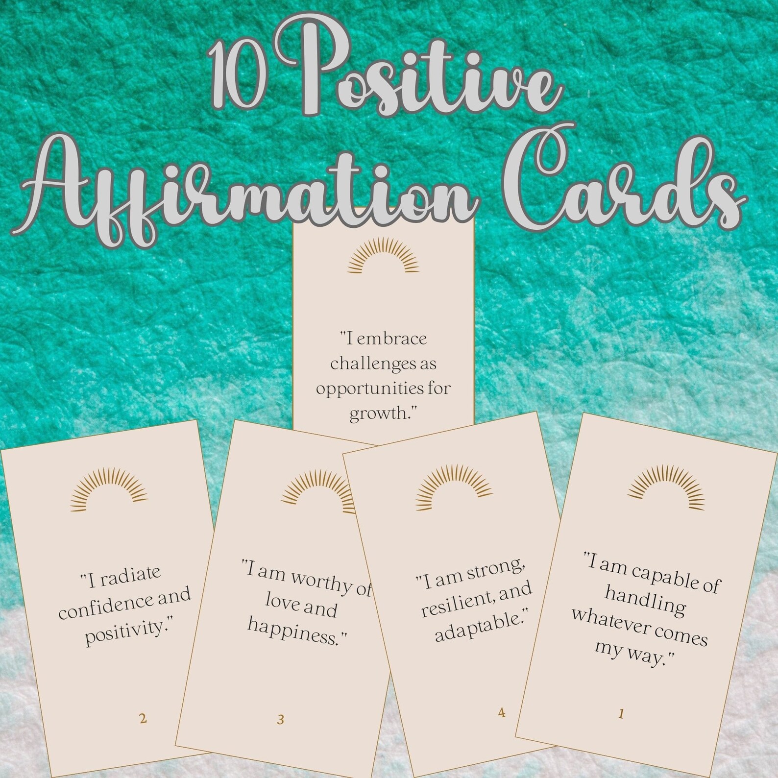 10 Positive Affirmation Cards Printable, Affirmation Cards Digital, Affirmation Cards Deck ...