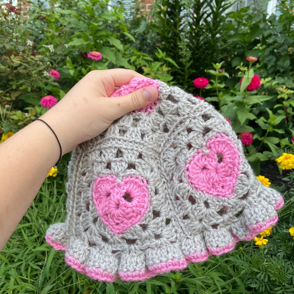 Crochet Heart Hat - Etsy