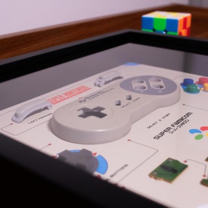 Super Nintendo Famicom Controller Framed - Etsy
