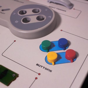 Super Nintendo Famicom Controller Framed - Etsy