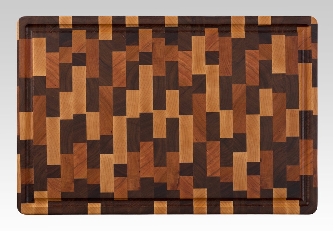 Multi-specie End Grain Butcher Board - Etsy