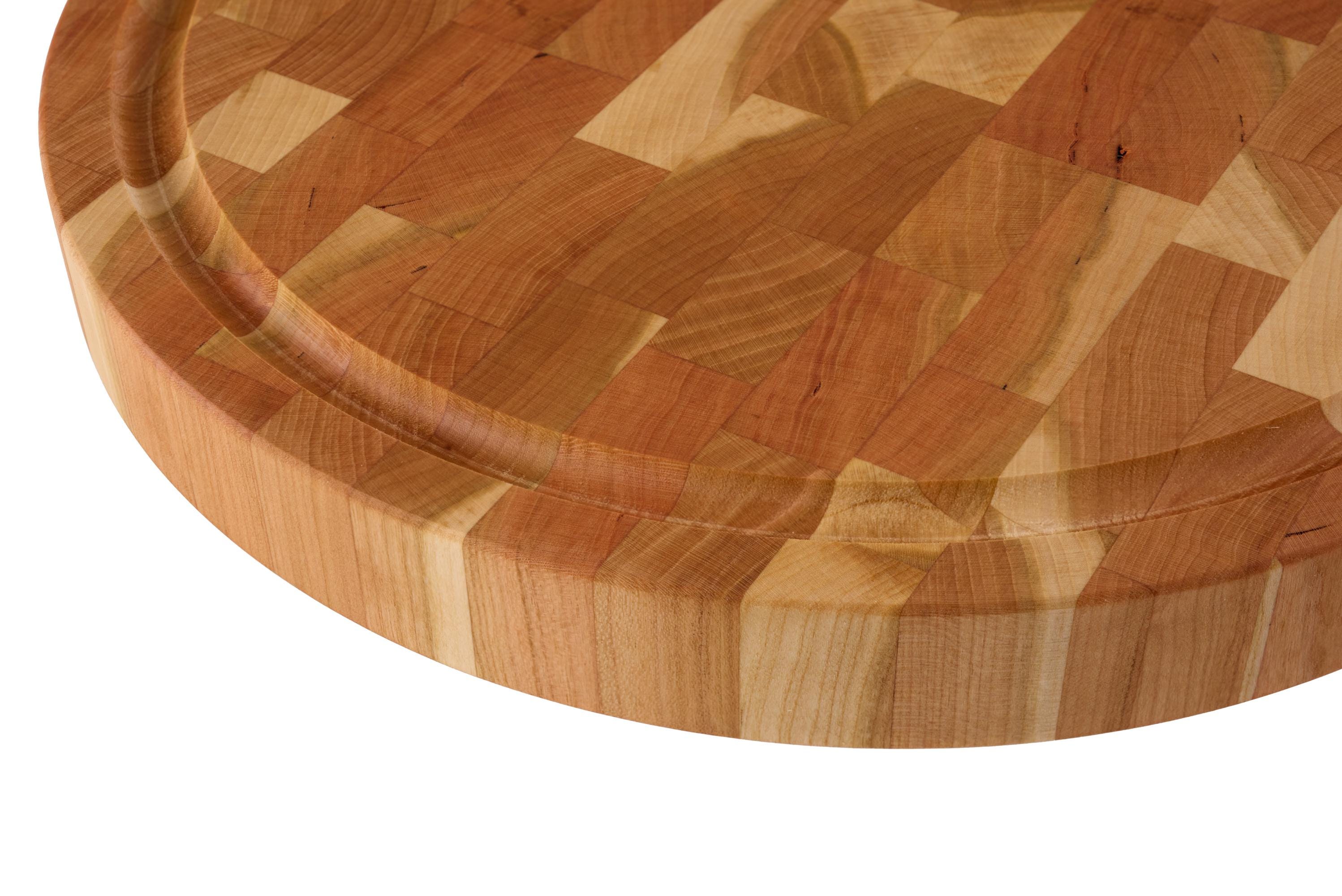 Round Cherry End Grain Cutting Board - Etsy