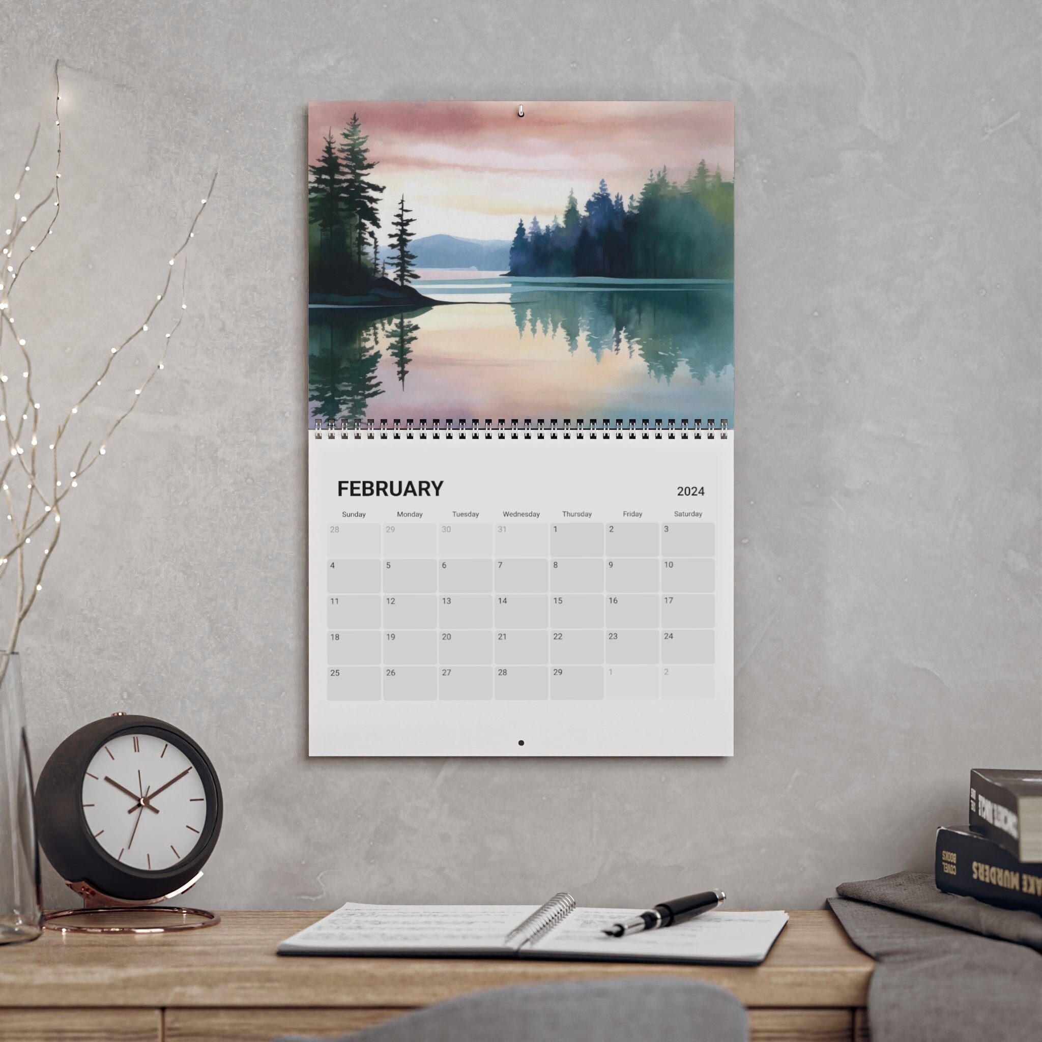 Lakeside Reflections Wall Calendar 2024 Featuring 12 Months of ...