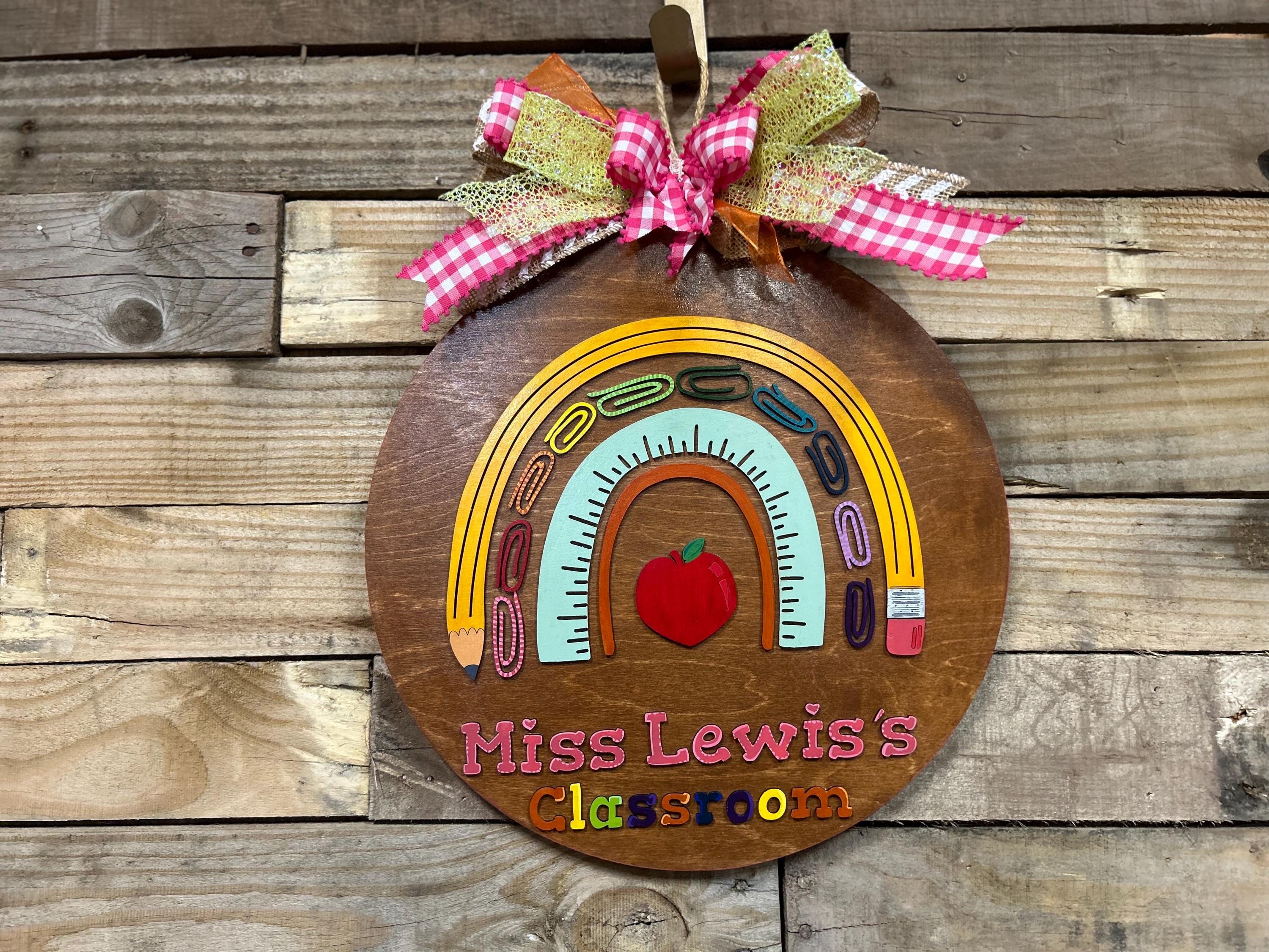 Custom Classroom Door Hanger | Teacher Name Sign | Personalized ...